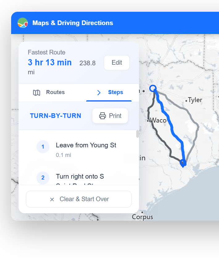 Thanks for Installing - Maps & Driving Directions